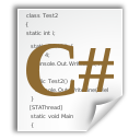 document, File, Csharp, Text icon