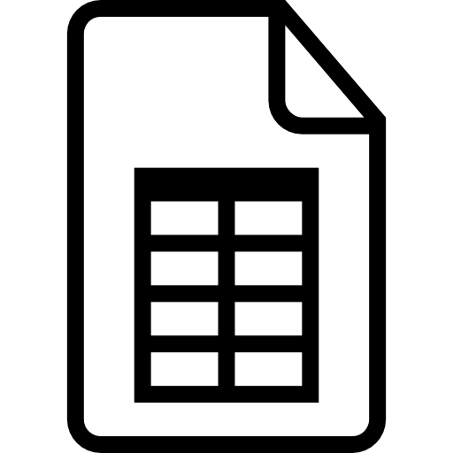 Haw Docs Stroke, Outlined, documents, symbol, Tables, document, table ...