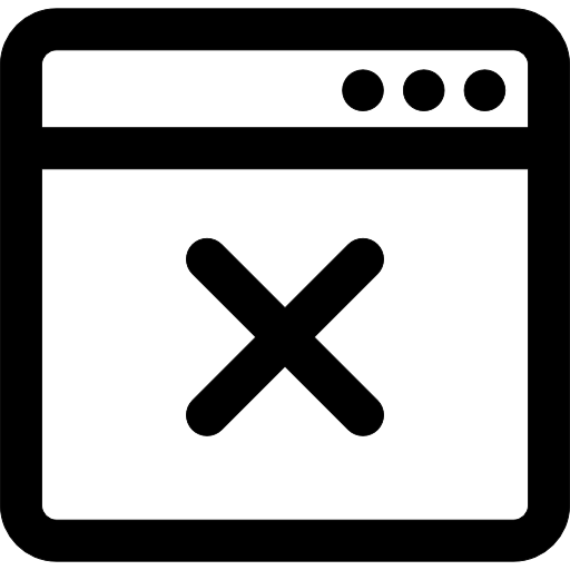 button, cross, Close, square, webpage, Page, window, interface icon