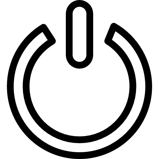 power, outline, Outlined, button, sign, interface, signs icon
