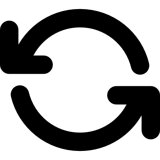 Circular, two, counterclockwise, Circle, Rotating, Arrows icon