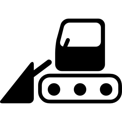 Side View, Excavator, Construction, profile, Bulldozer, transport icon