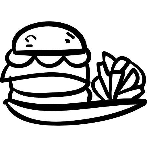 Junk Foods Clip Art Black And White