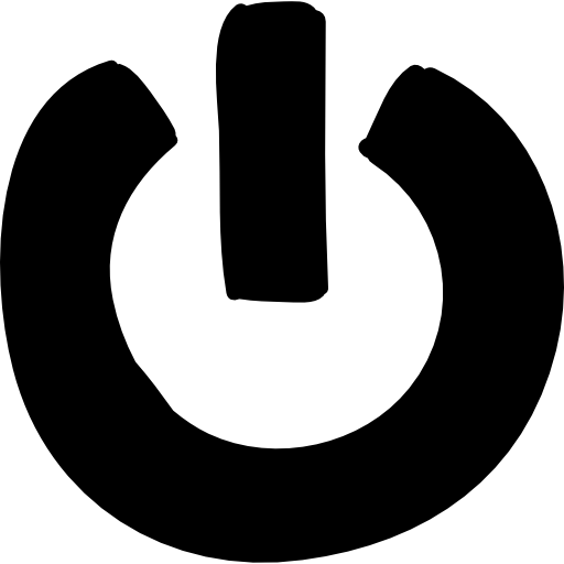 turn off, Shut down, interface icon