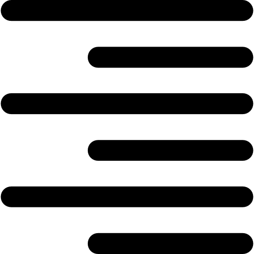 Right justify, layout, interface, Right Alignment icon