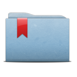 Blue, Ribbon, Folder icon