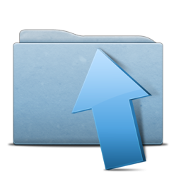 Folder, increase, Ascending, rise, Blue, Up, Ascend, upload icon