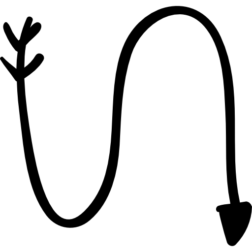 Arrows, Direction, curve, Trajectory, down arrow icon