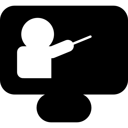 online, education, monitor, teaching, screen, teacher icon