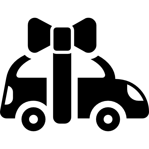 gift, Bow, present, Ribbon, Car, vehicle, transport icon