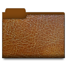Leather, Brown, Folder icon