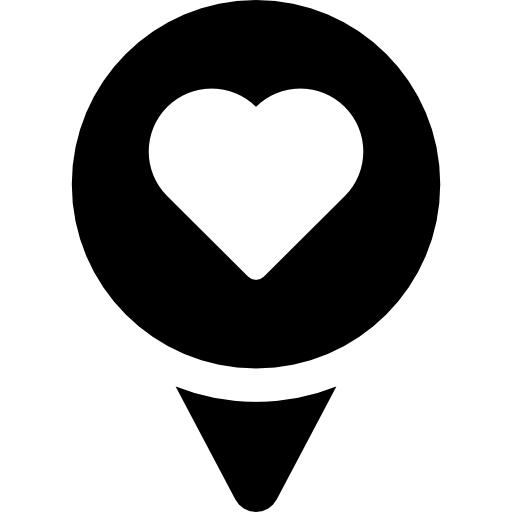 Map, Maps And Flags, Location Pin, Location Mark, Favourite, Heart icon