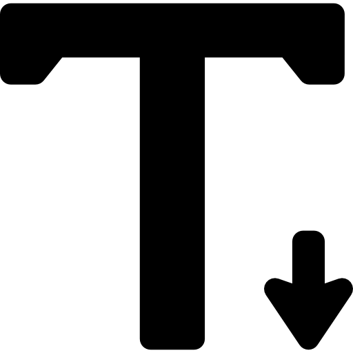 Decrease, Font, Letter, interface, size, capital icon