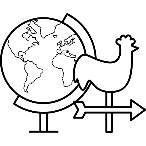 globe, vane, Earth Globe, wind, Weathercock icon