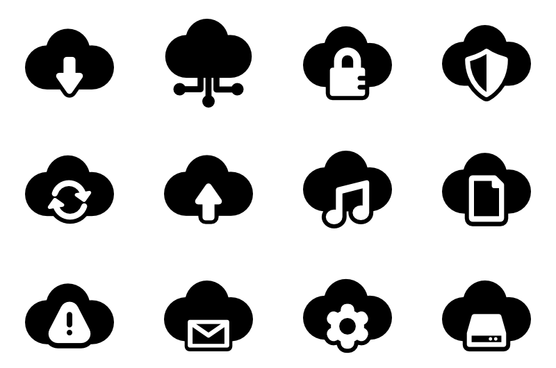 Cloud Computing Pictograms Icon