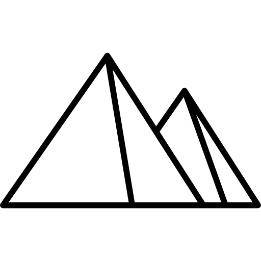 shapes, Monuments, Egyptian, Egypt, Pyramids, triangle icon