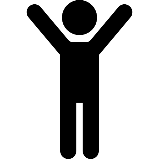 Silhouette, Gesture, happiness, Lifted, Gestures, arms, raised icon