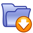 Folder, drop, Box icon