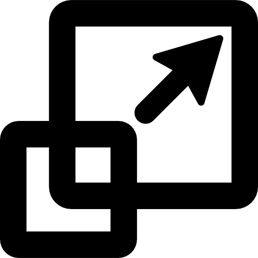 Cursor, Diagonal, square, shapes, Squares, Pointer, scale icon