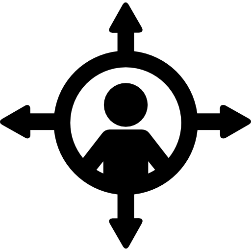 Man, men, people, Arrows, task, Working, Polyvalence icon