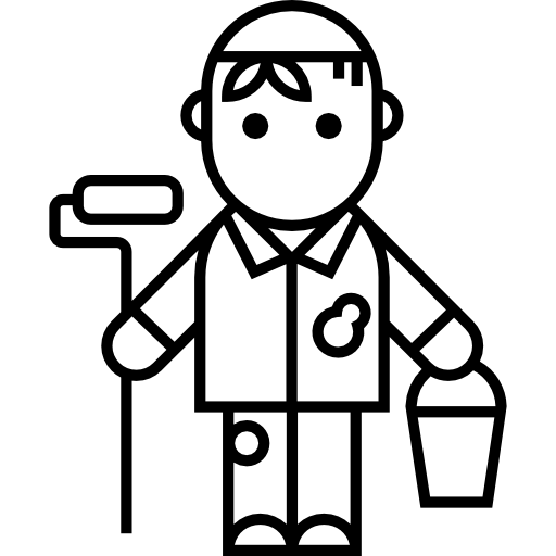 people, painted, paint, worker, Painter, Working, Painting icon