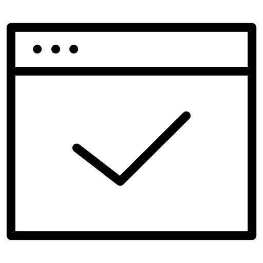 Checked, web page, internet, interface, checking, Browsers icon