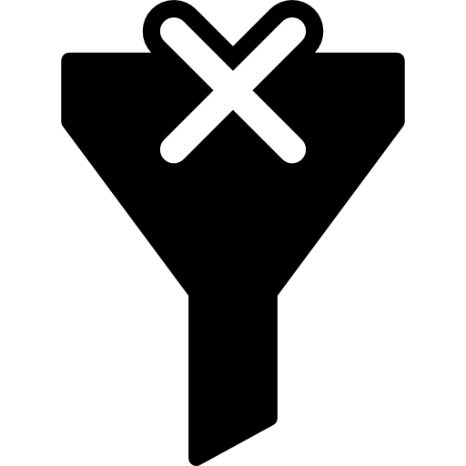 funnel, cancel, prohibition, tool, forbidden icon