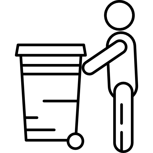 stick man, trash can, trash bin, recycle bin, recycling icon