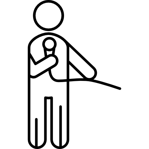 music, karaoke, song, stick man, Artist, sing, Voice Recording icon