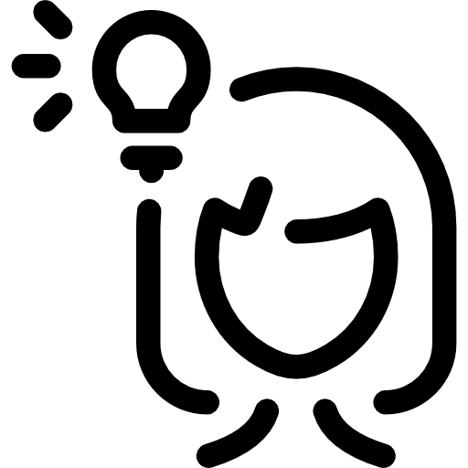 Smart, Idea, head, Women, think, people, Femenine icon