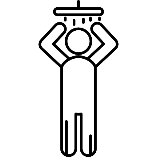 bathroom, men, stick man, Shower, washing, people icon