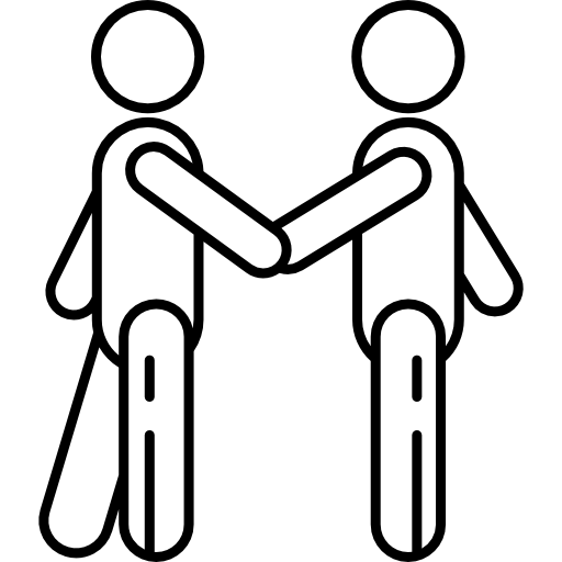 people, Shake Hands, friends, Social, stick man, meet icon