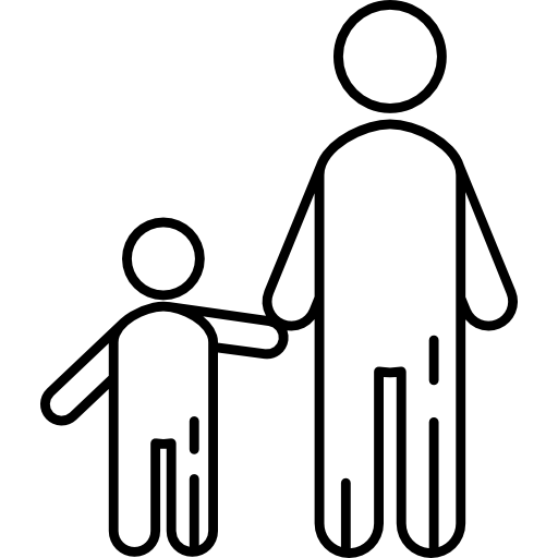 childhood, father, stick man, children, kid, people icon