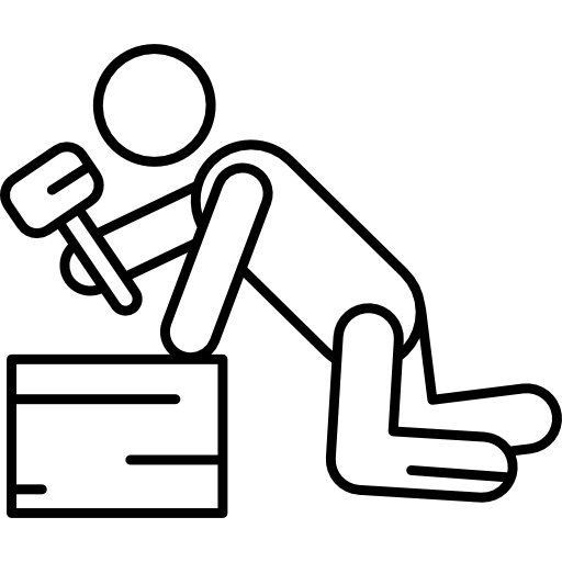 Working, stick man, worker, tool, people, Hammers icon