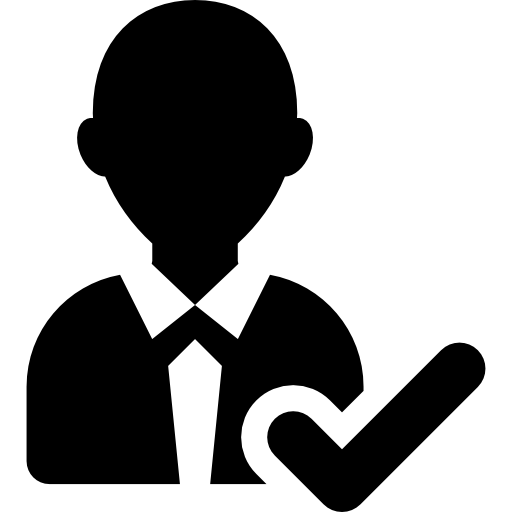 check mark, Checked, Man, people, men, tick icon