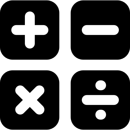 multiply, plus, Minus, shapes, Calculating, division icon
