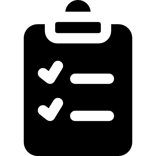 check mark, notepad, checking, tick, list, interface icon