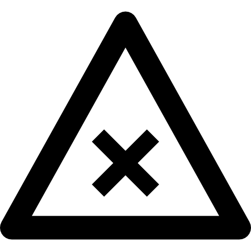 triangle, traffic sign, Maps And Flags, warning, cross, circulation icon