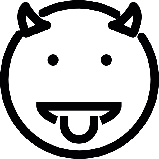 smiling, Bad, smile, Emoticon, Face, Gestures icon