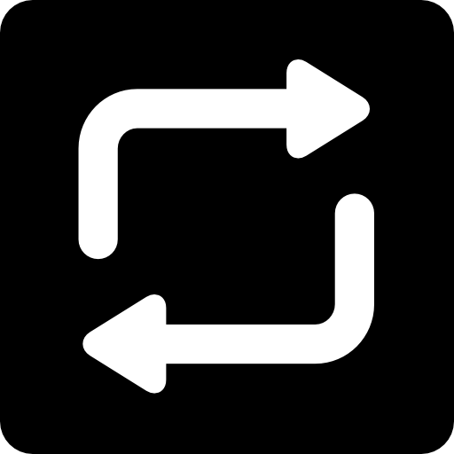 Arrows, Reload, square, refresh, shapes, geometry, button icon