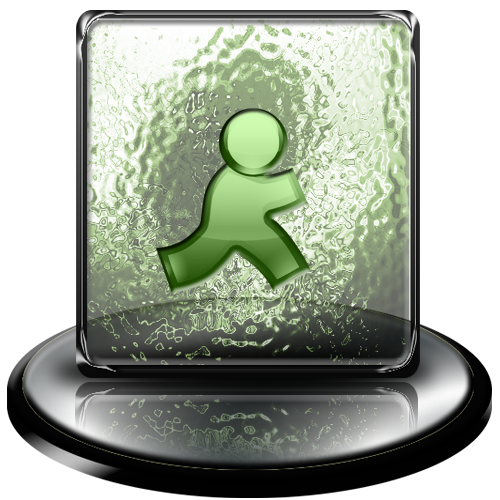 Messenger, Aim, green, Classic icon