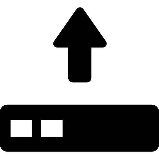 uploading, Device, hardware, up arrow, technology icon