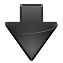 descending, download, Black, Descend, Down, fall, Decrease icon