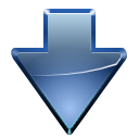 Decrease, fall, descending, Blue, Down, download, Descend icon