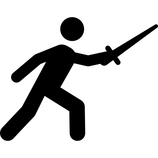 foil, sport, stick man, sports, sword, Olympic Games icon