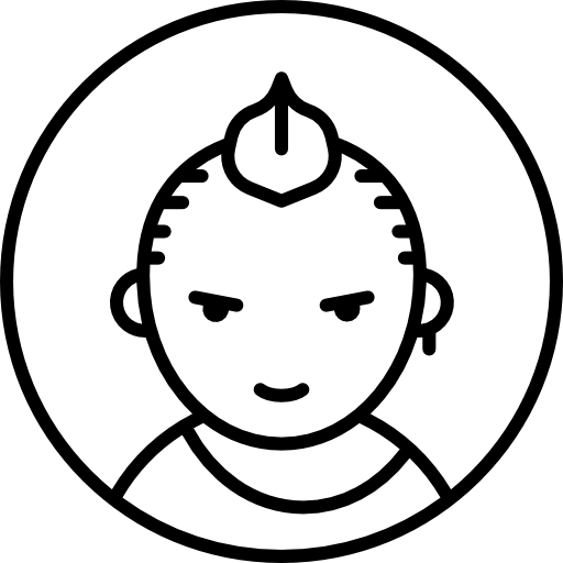 people, user, woman, Avatar, Mohawk, Femenine, Circle icon