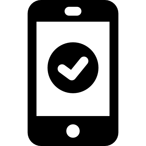 check mark, cellphone, phone call, technology, mobile phone, Checked icon