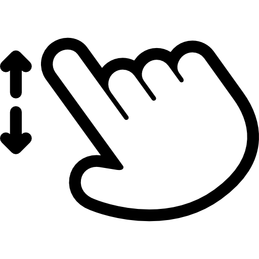 down arrow, Hand, up arrow, Gestures, Finger icon