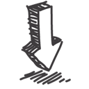 Decrease, download, descending, Down, fall, Descend icon