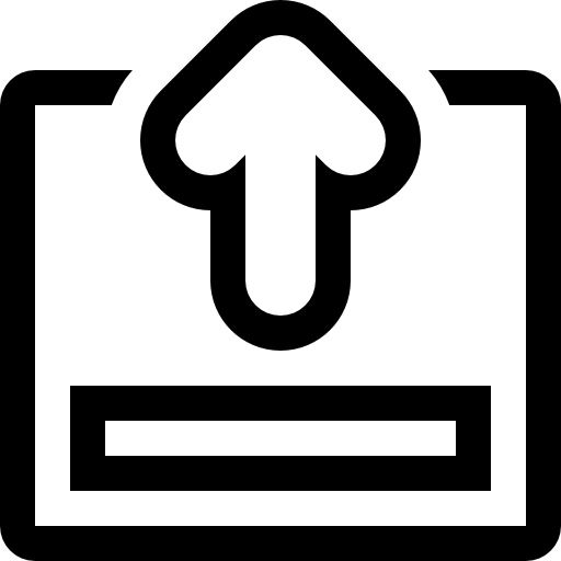 outbox, interface, square, tray, up arrow, uploading icon